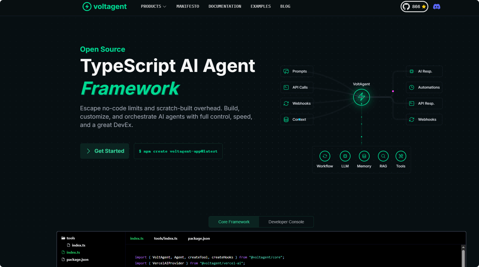 VoltAgent – An open-source framework for building and orchestrating AI Agents | Alternative AI Tools